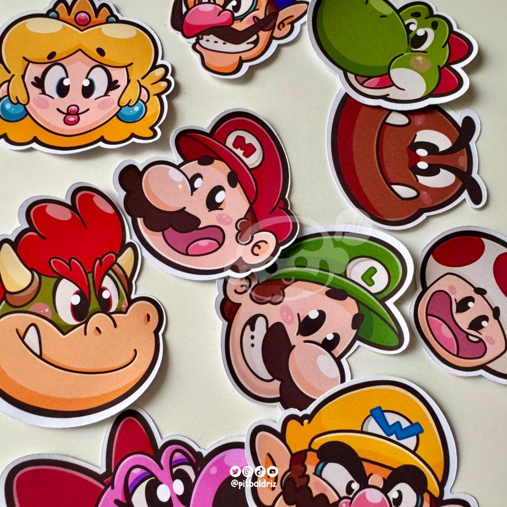 Super Mario Bros. Toad Sticker - Pit. Baldriz